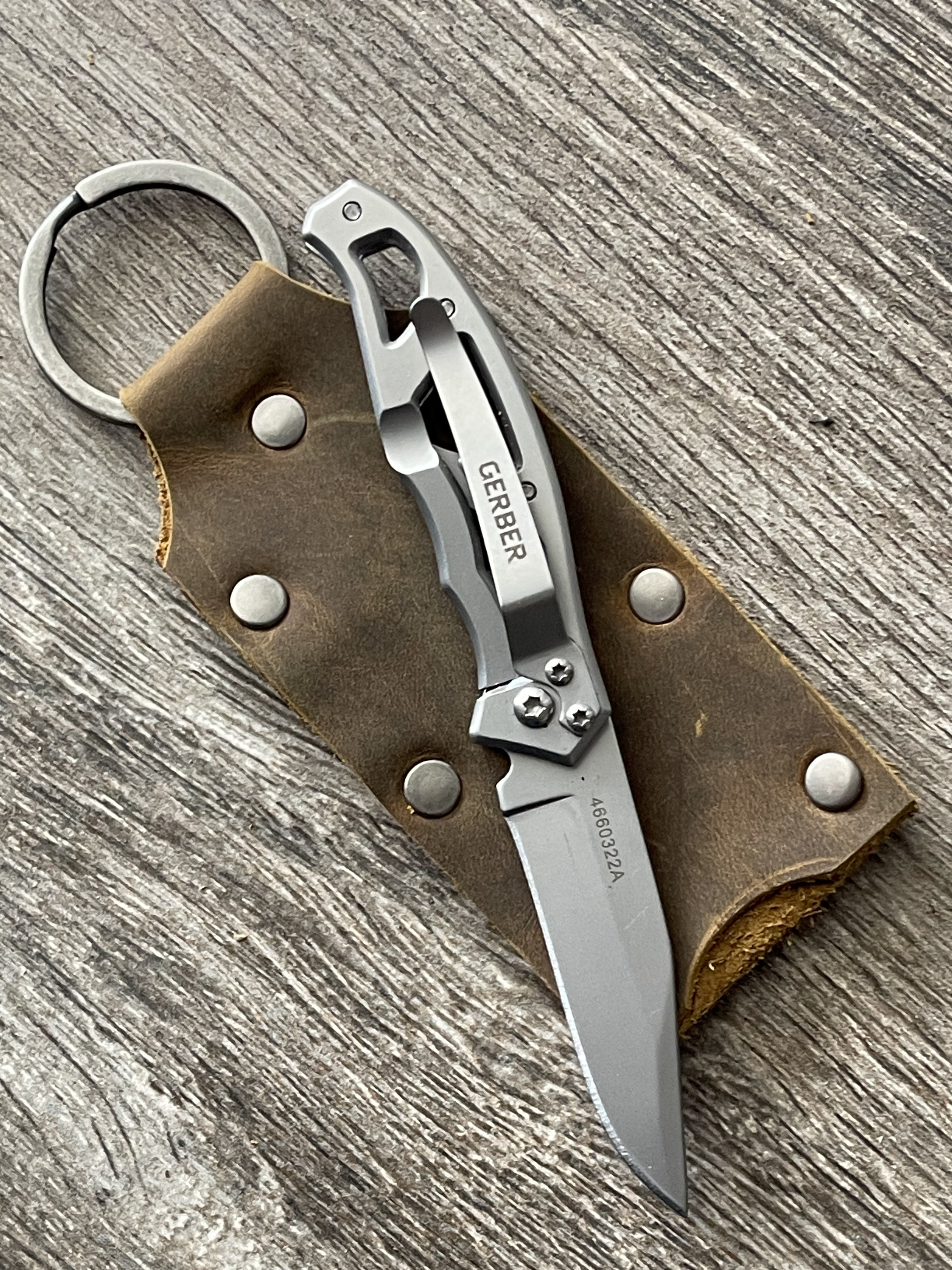 Gerber Mini Knife with Keychain Sheath – Wasatch Leather